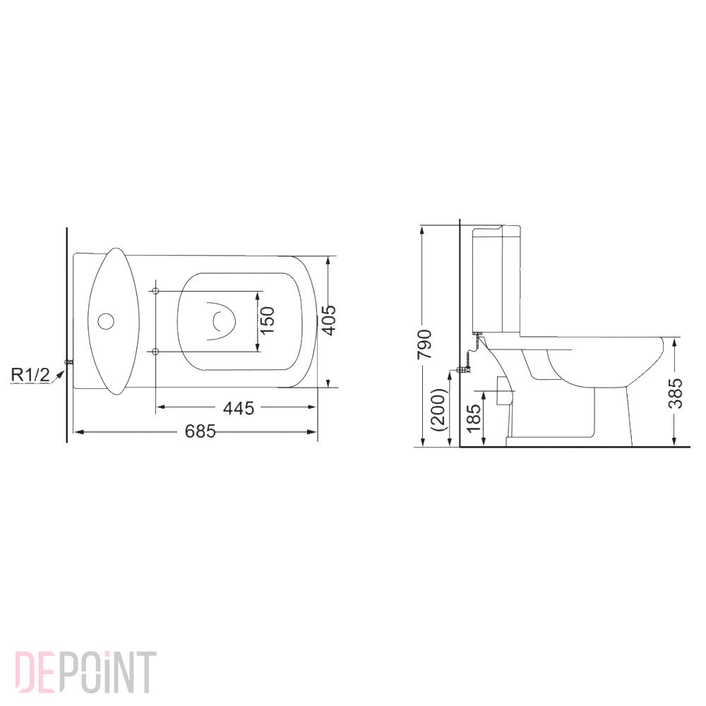ᐉ Унітаз-компакт Devit Comfort з сидінням Soft Close (3110123) Купити в Києві з доставкою по Україні